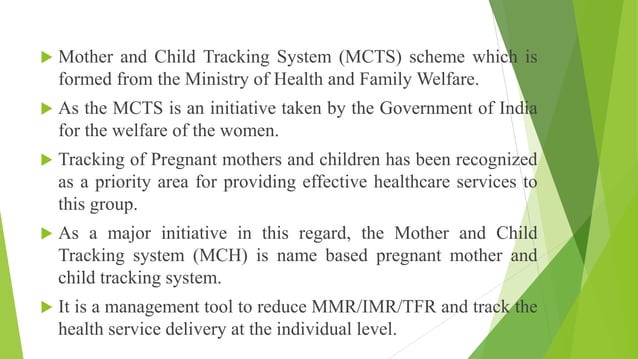 MOTHER AND CHILD TRACKING SYSTEM-MCTS | PDF