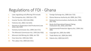 Regulation of Foreign Direct Investments | PPT