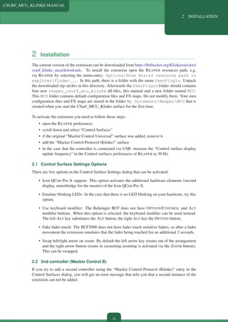 mcu_klinke_manual_para_daw__reaper _sete | PDF