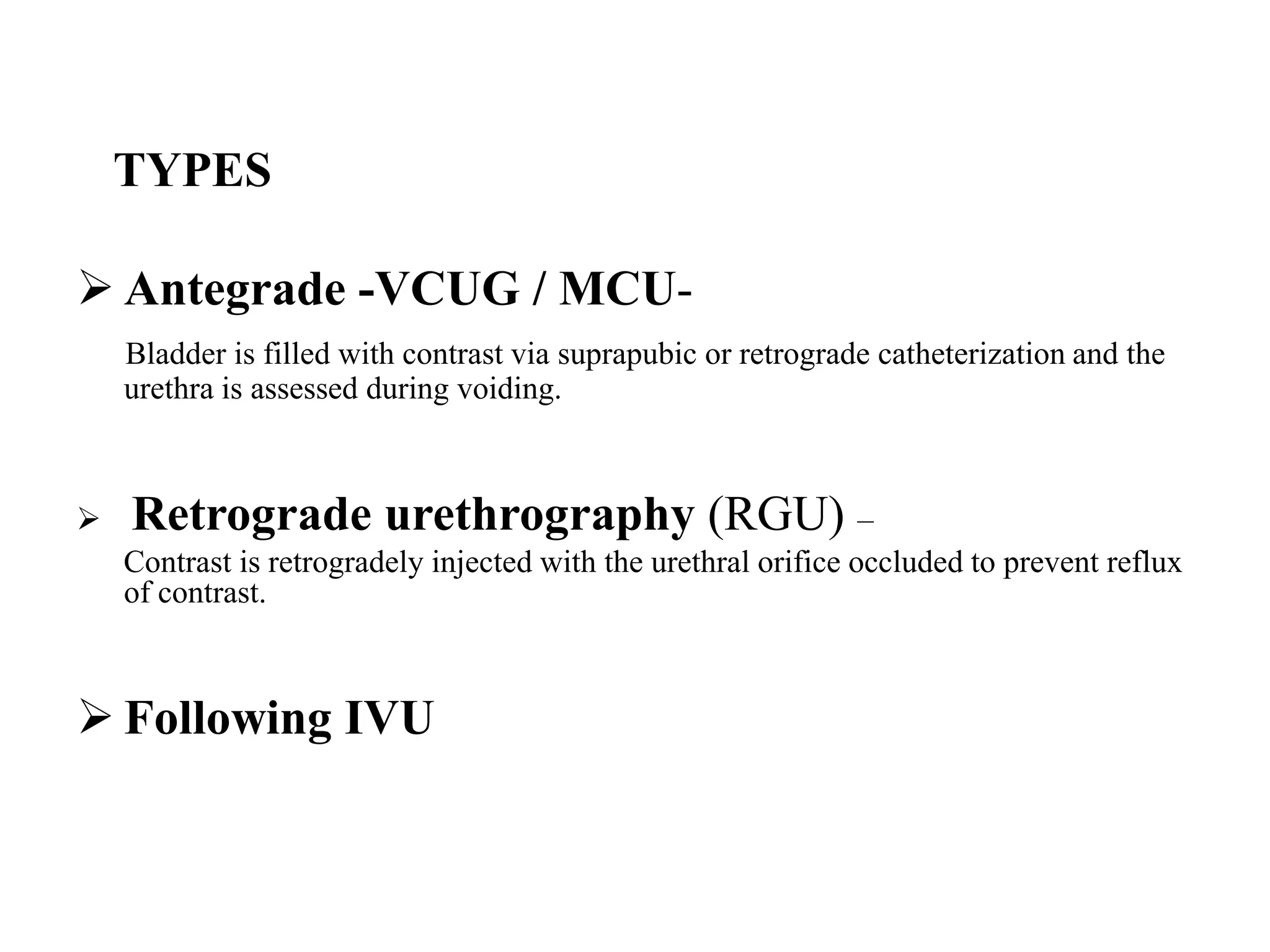 RGU MCU and its interpretation in pathology of Urinary Bladder & Urethra | PPTX