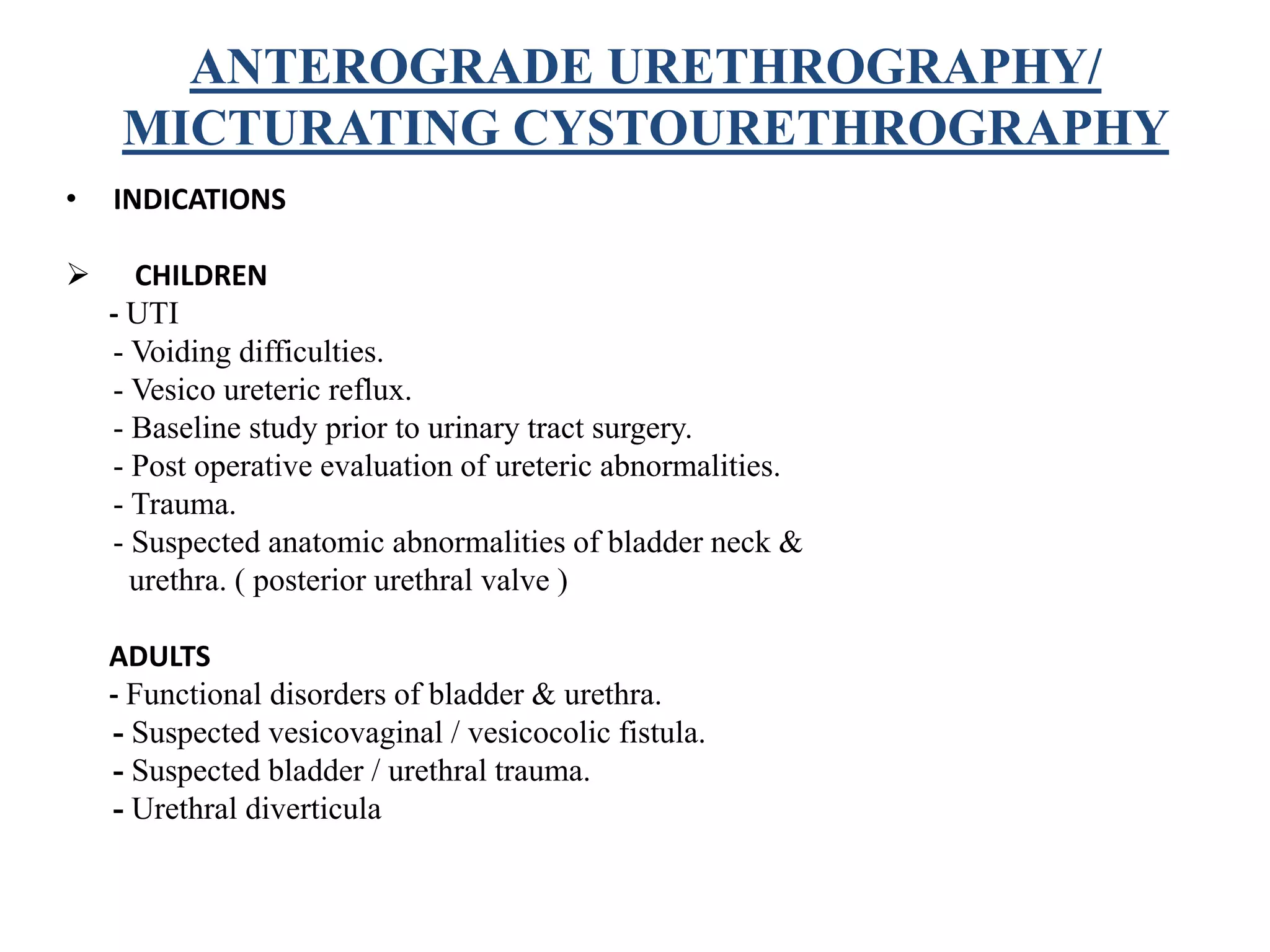 RGU MCU and its interpretation in pathology of Urinary Bladder ...