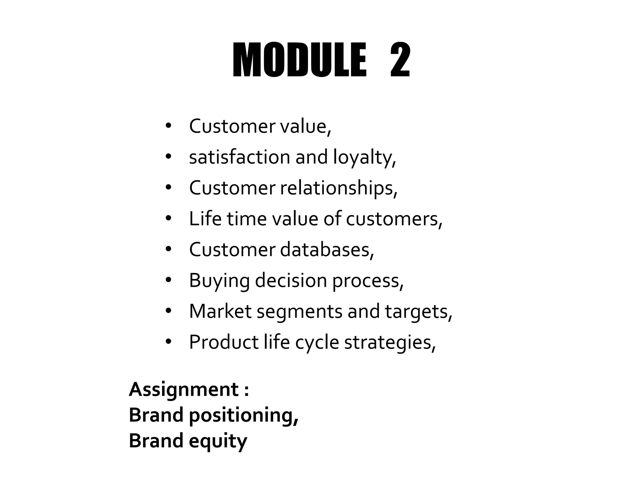 Marketing for customer value module - 2 | PPTX