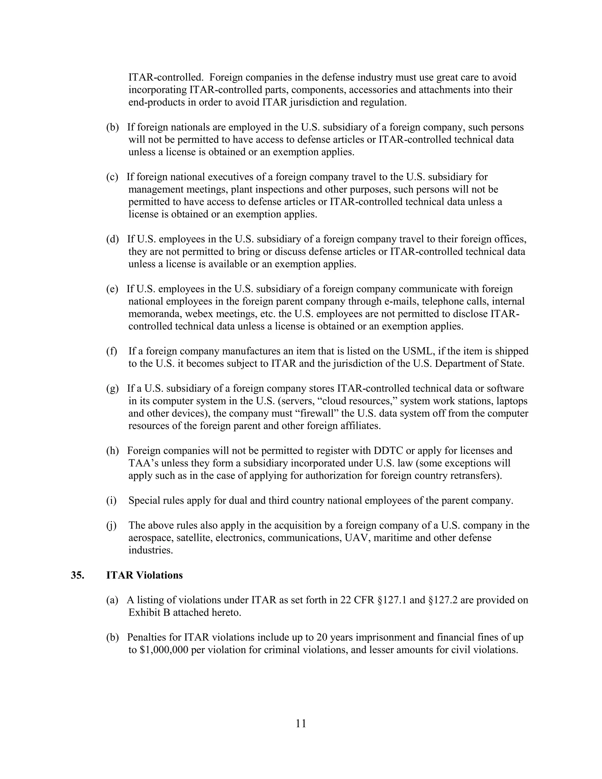 Checklist of Compliance Issues Under the International Traffic in Arms ...