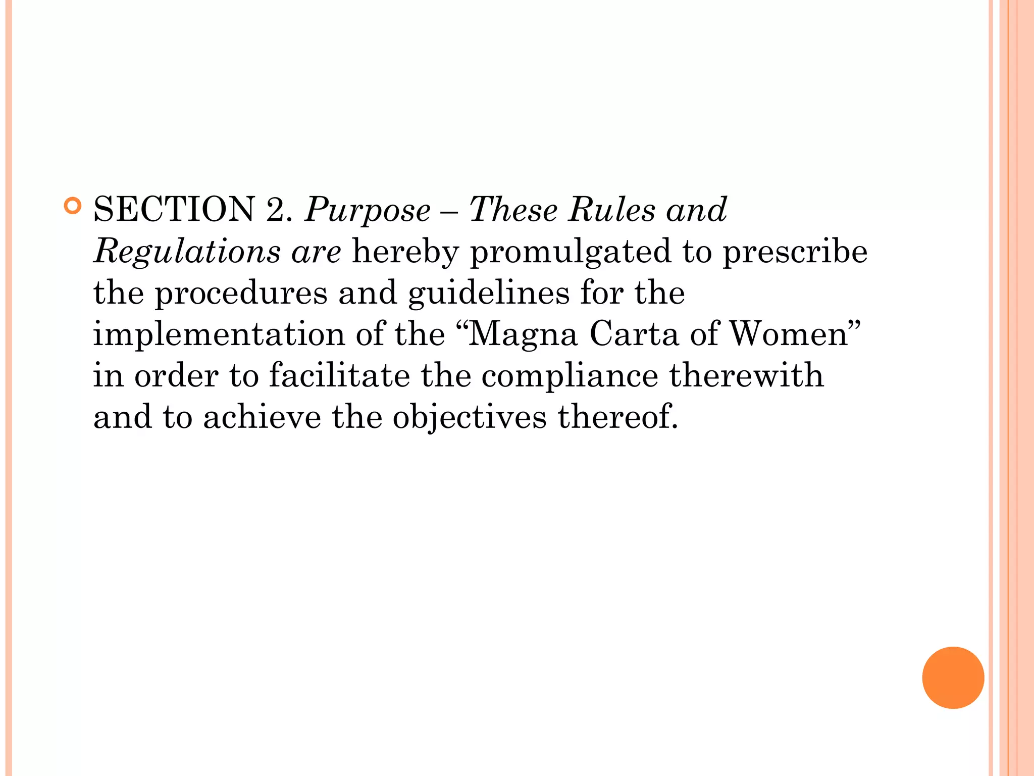 Magna Carta of Women IRR | PPT