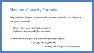 Channel Capacity and transmission media | PPTX
