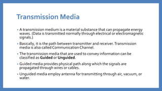 Channel Capacity and transmission media | PPTX