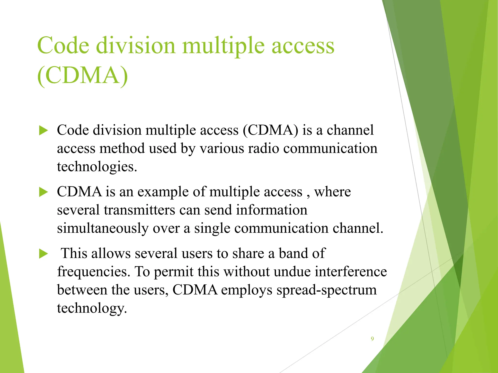 Multiple Access In Wireless Communication Ppt
