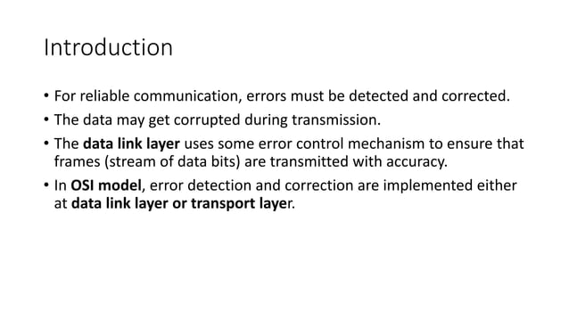 Error Detection And Correction Ppt 