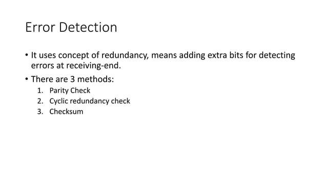 Error detection and Correction | PPT