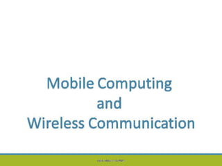 Mobile Computing and Wireless Communication Unit 1 - GTU | PDF