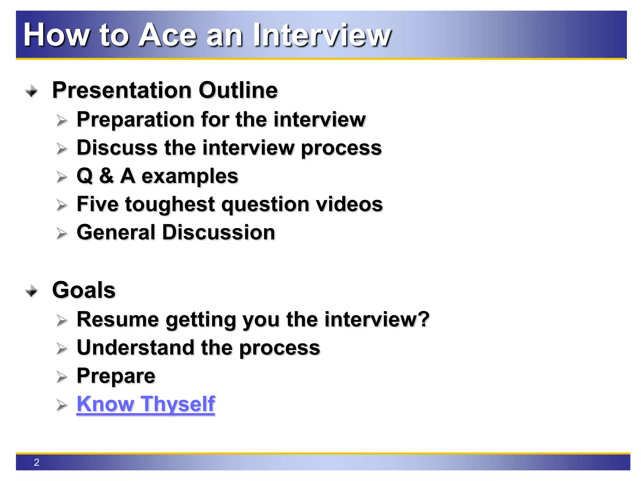 How to Ace Your Interview | PPTX