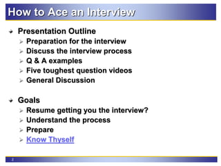 How to Ace Your Interview | PPTX