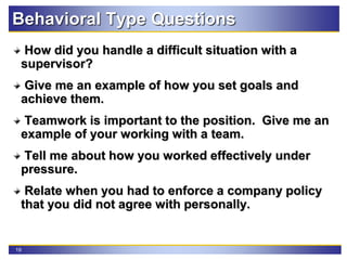 Guide to a Winning Interview Dec 2018 | PPT