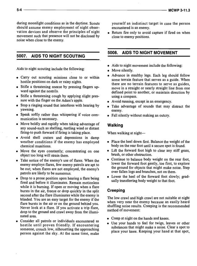 Mcwp 3 11.3 scouting and patrolling | PDF