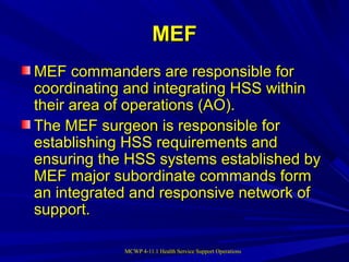 MCWP 4 11.1 Health Service Support Operations ch.3 | PPT