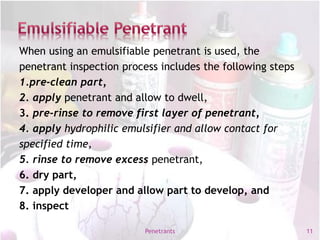 Liquid Penetrant Testing-Penetrants | PPT