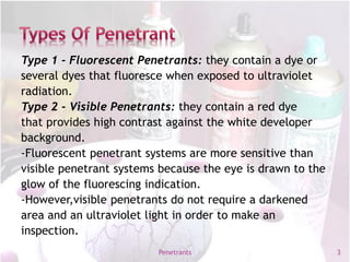 Liquid Penetrant Testing-Penetrants | PPT