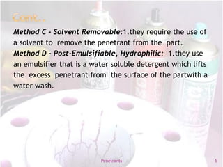Liquid Penetrant Testing-Penetrants | PPT