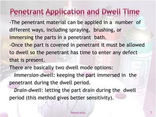 Liquid Penetrant Testing-Penetrants | PPT