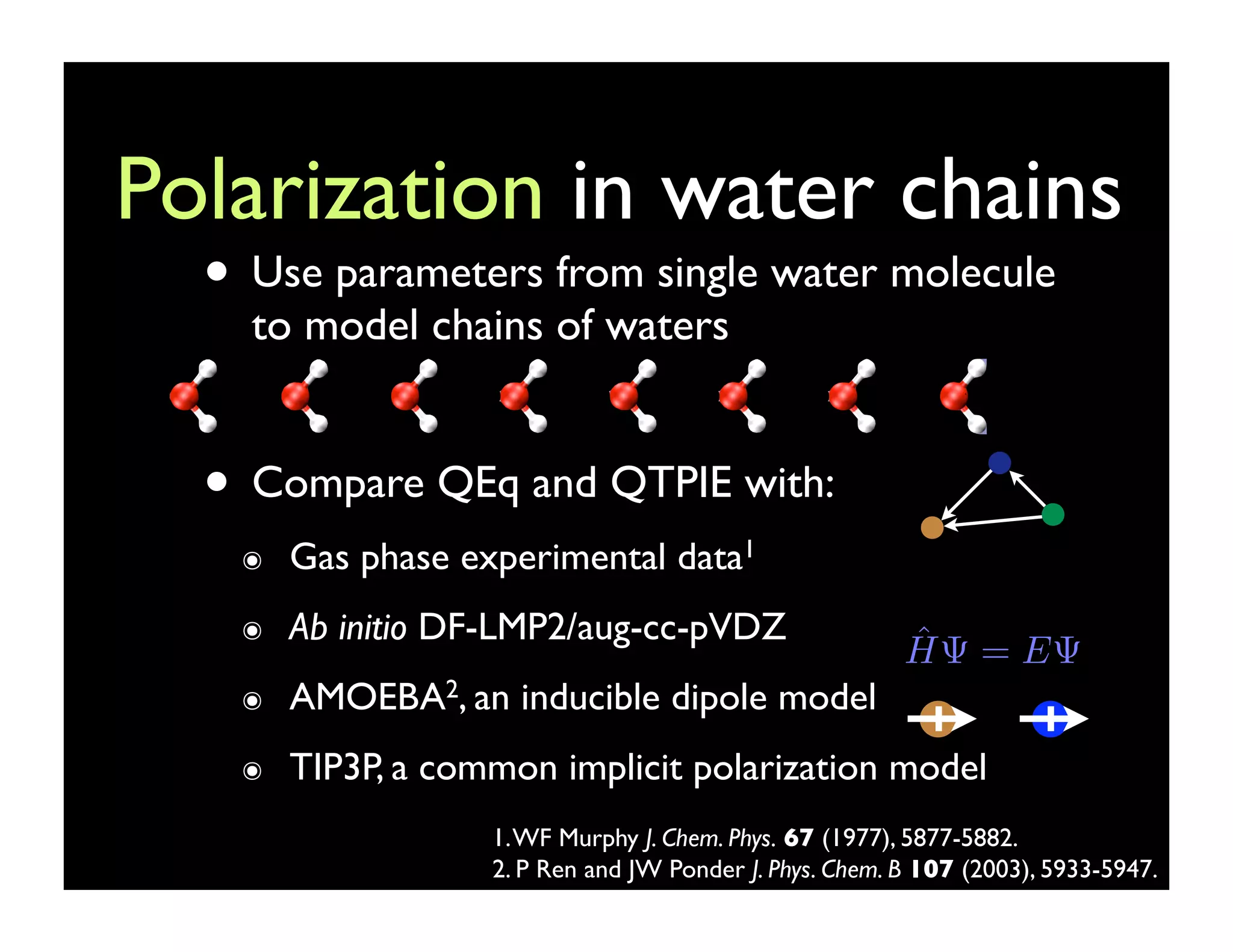 Polarization and charge transfer in classical molecular dynamics | PPT