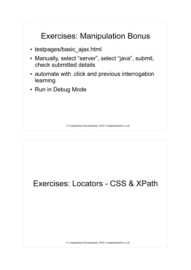 Hands On with Selenium and WebDriver | PDF