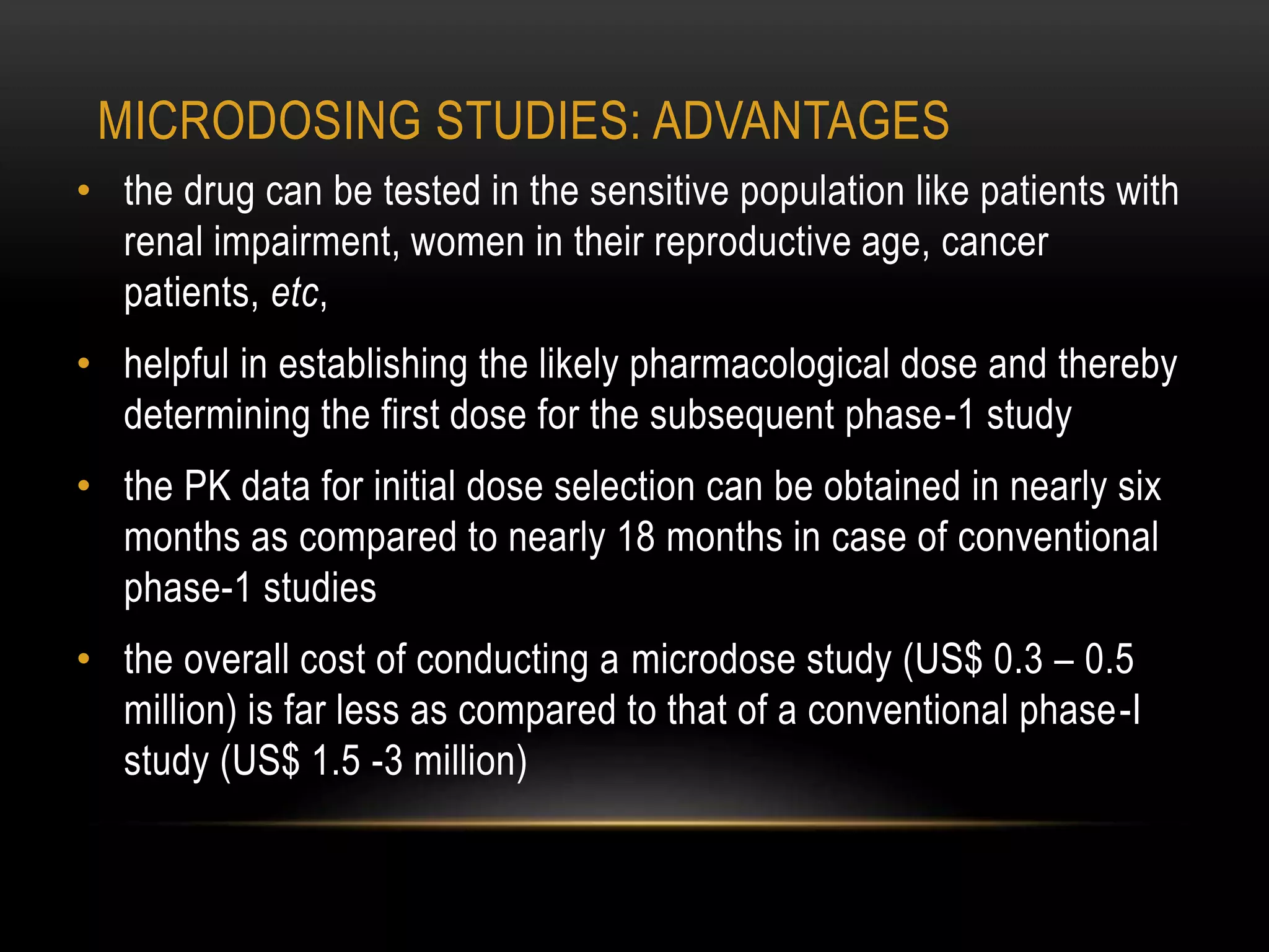 Microdosing (Phase 0) studies | PPTX