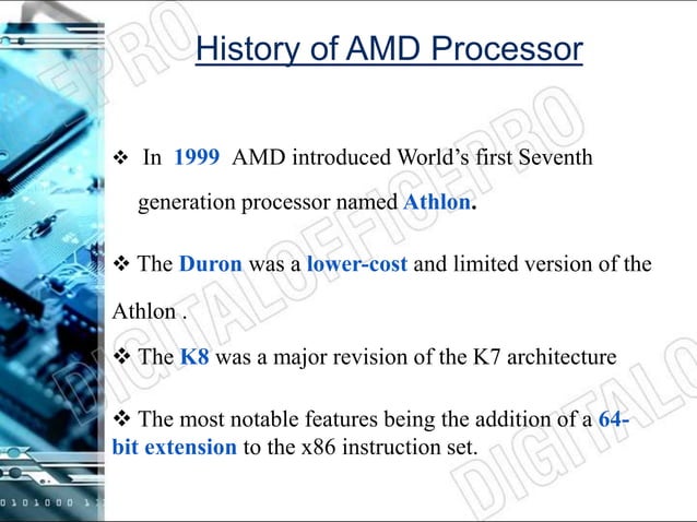 AMD Processor | PPTX | Desktops | Computing