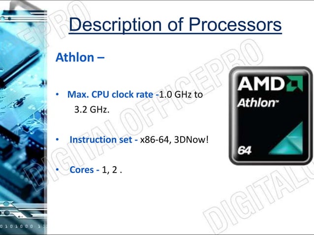AMD Processor | PPTX | Desktops | Computing