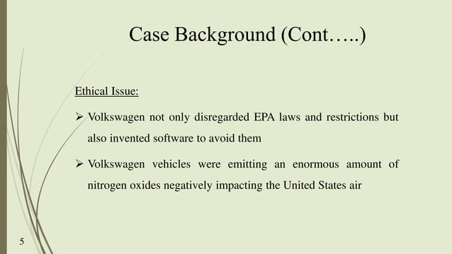Volkswagen Emissions Scandal Ppt