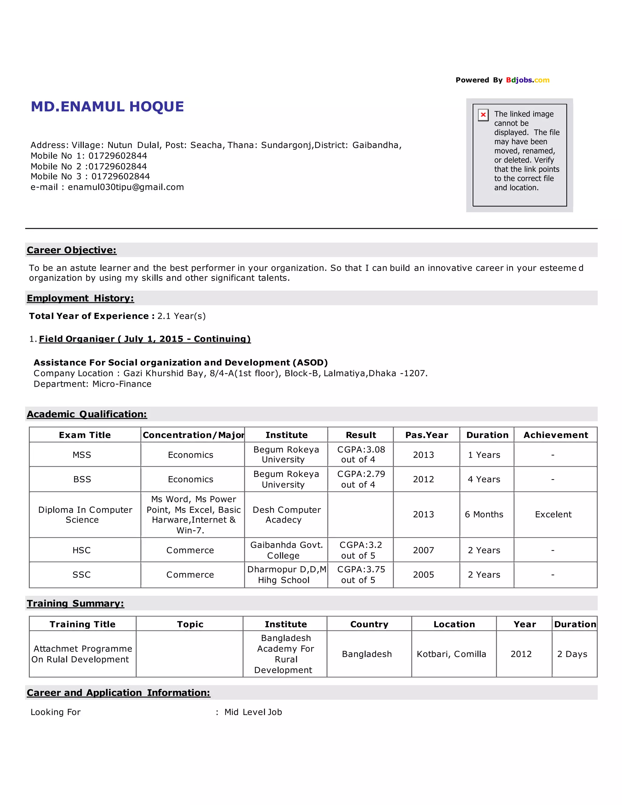 EnamulTipu cv EnamulTipu cv | DOC