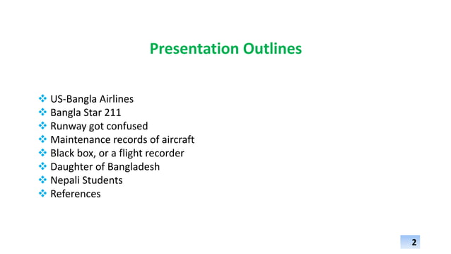 Research on Us-Bangla aircraft accidents. | PPT