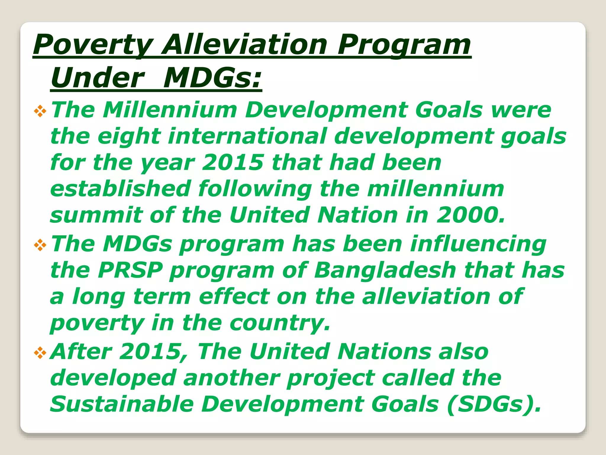 Poverty alleviation approaches in Bangladesh | PPTX | Debated Sensitive Social Issues ...