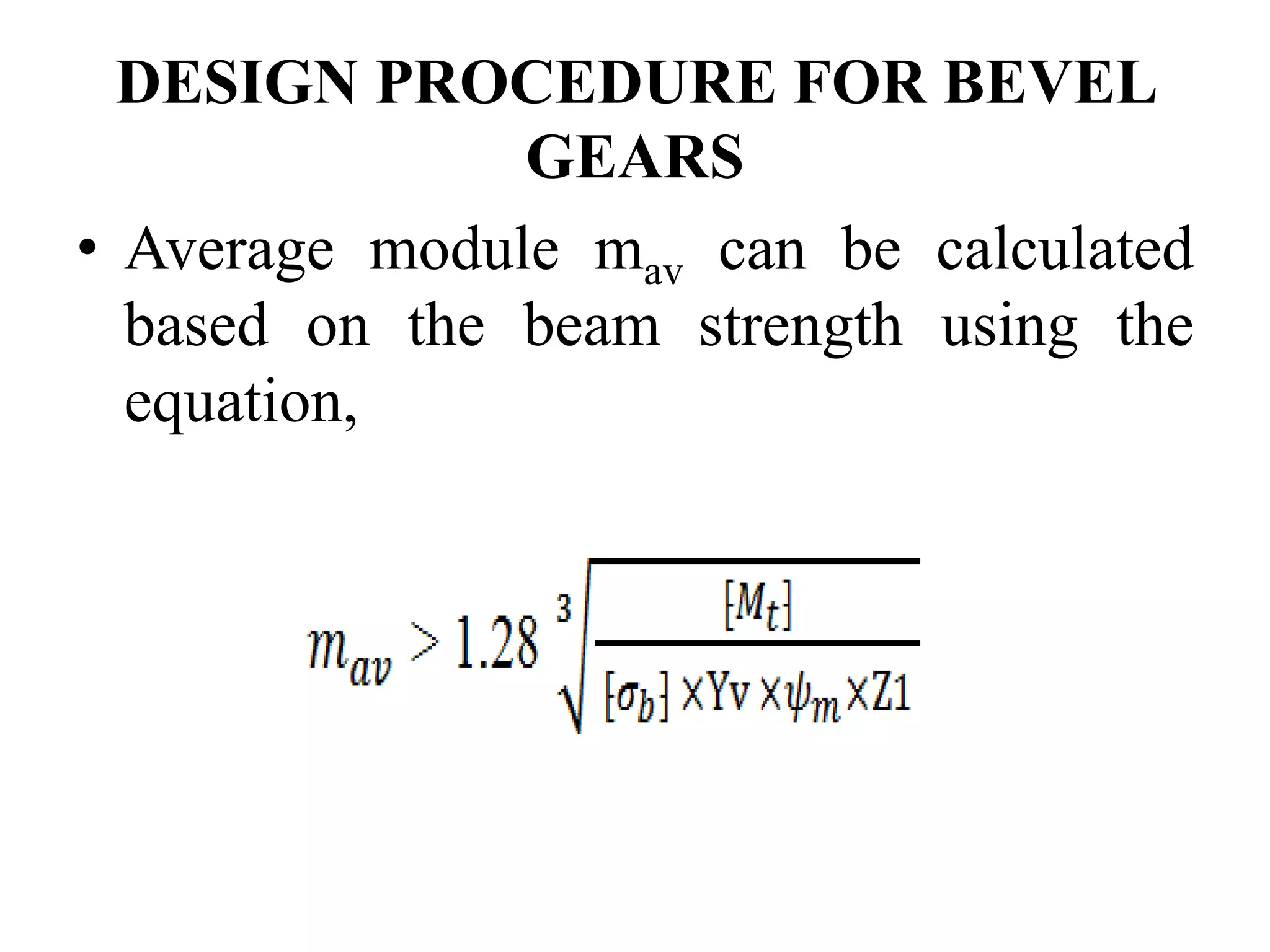 Introduction & Design of Bevel Gears | PPTX