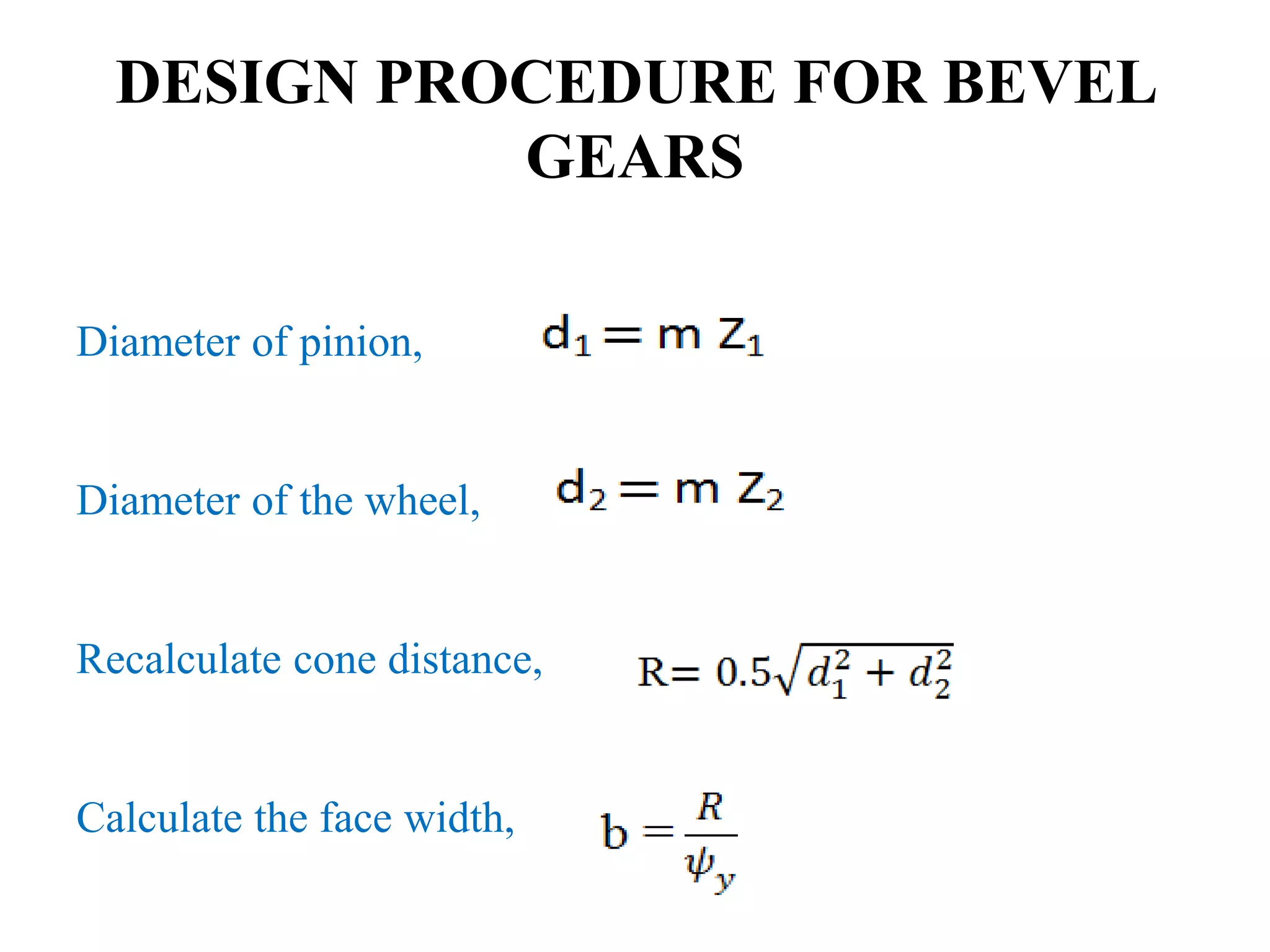 Introduction & Design of Bevel Gears | PPTX