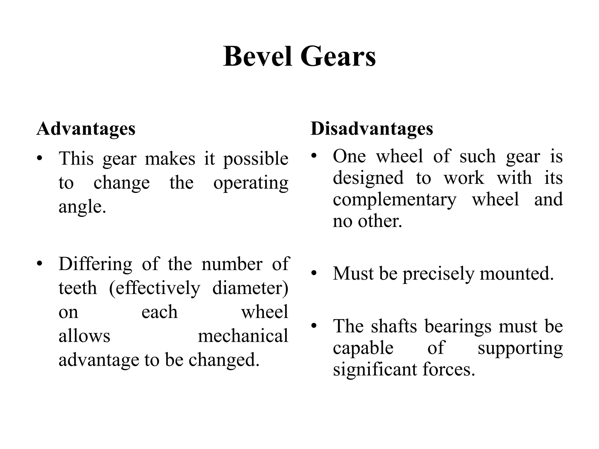 Introduction & Design of Bevel Gears | PPTX