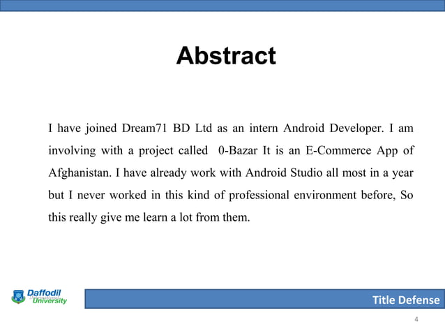 Internship Title Defense | PPT