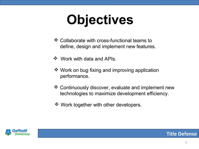 Internship Title Defense | PPT | Computer Software and Applications | Computing