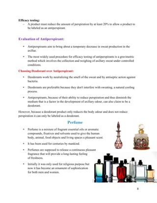 Deodorant , Antiperspirant, Perfume & Nail-polish. | PDF