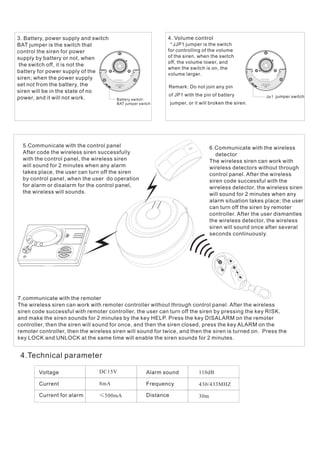 Md 214 Wireless Siren with Sound and Flash Light - User Manual | PDF