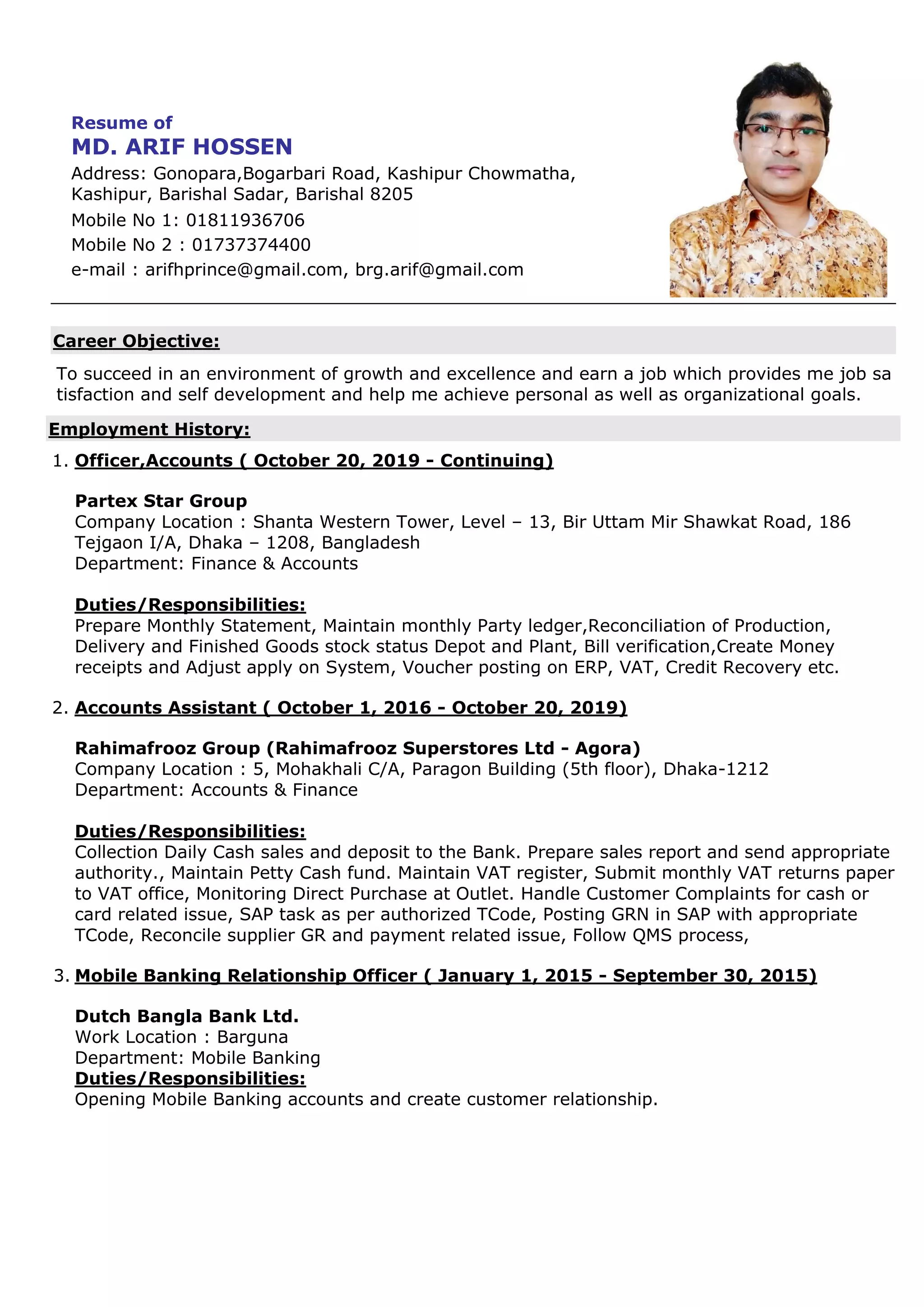 Md. Arif Hossen | PDF