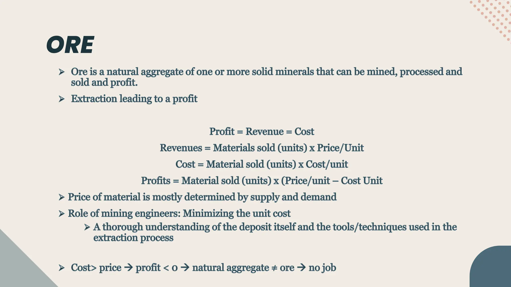 FUNDAMENTALS OF MINE DESIGN, AND PLANNINGS | PPTX