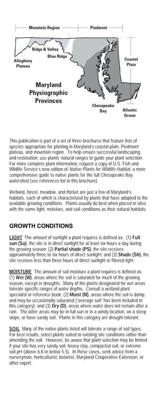 Native Plants for Wildlife Habitat and Conservation Landscaping ...