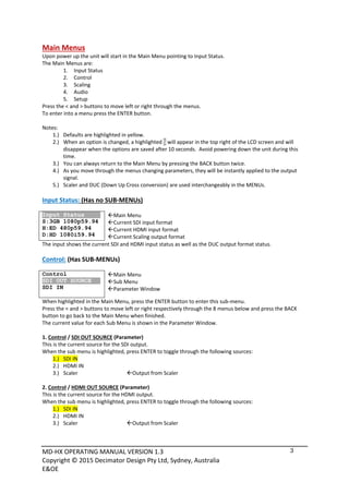 Decimator MD-HX hardware-manual_fv1.3 | PDF