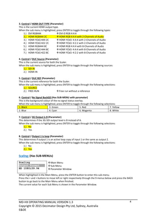 Decimator MD-HX hardware-manual_fv1.3 | PDF