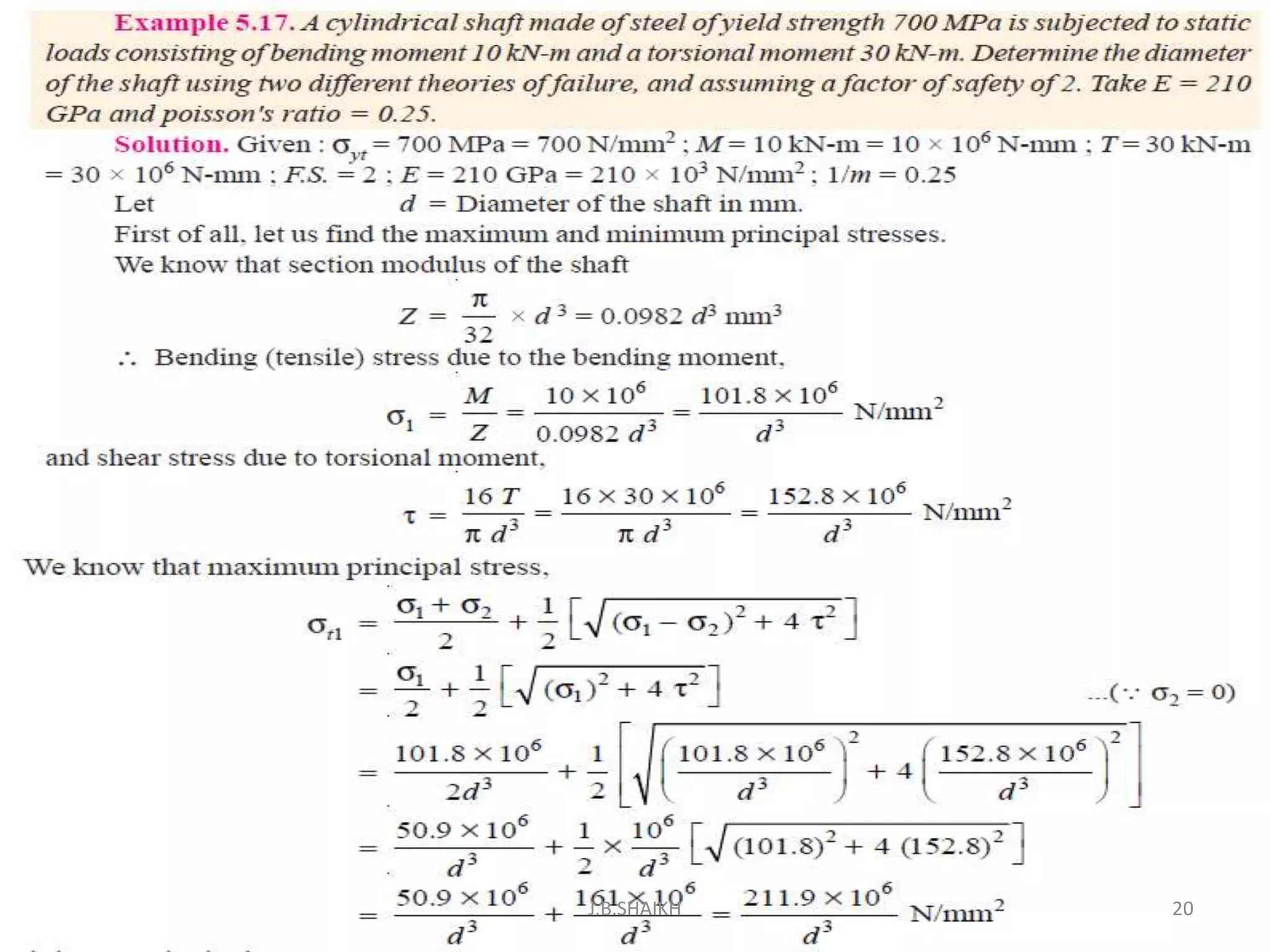 Theories of Failures (STATIC LOADING) | PPTX