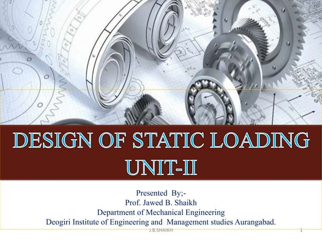 Theories of Failures (STATIC LOADING) | PPTX
