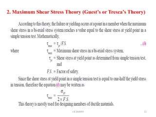 Theories of Failures (STATIC LOADING) | PPTX
