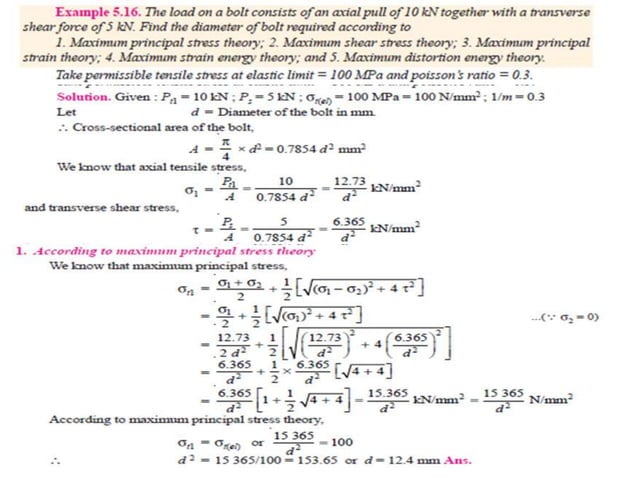 Theories of Failures (STATIC LOADING) | PPTX