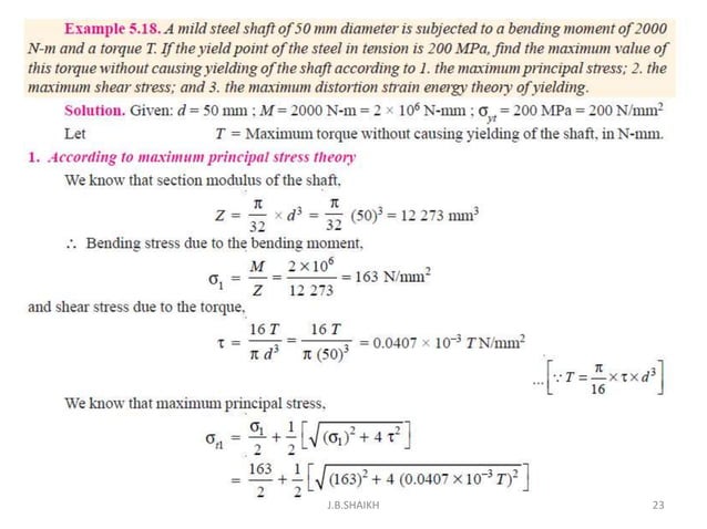 Theories of Failures (STATIC LOADING) | PPTX