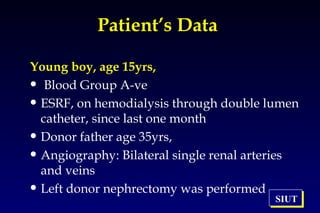 survival of bleeding renal transplant patient-a miracle | PPT